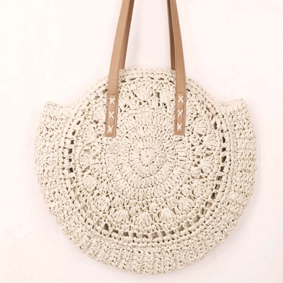 Bags | Straw Circle Tote Vacation Bag Restocked | Poshmark